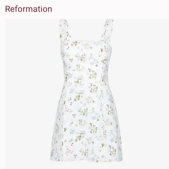 Reformation | Dresses | Reformation Floral Rose Pink Sweetheart Sheath ...